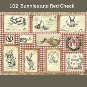 Deborah Butcher Decoupage Paper Bunnies and Red Check – Scrappy's Rustics